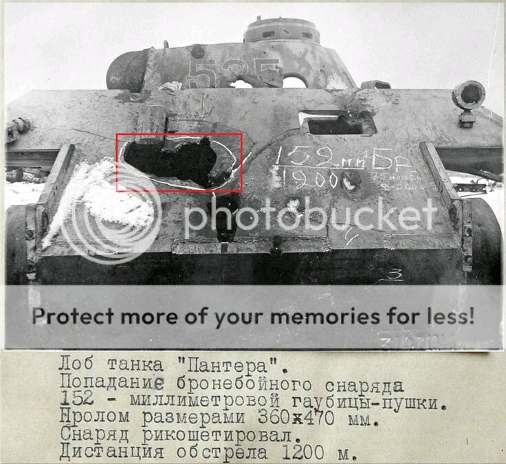 Panther Killed By Direct Hit From ISU-152 Tank Destroyer With 152mm ...