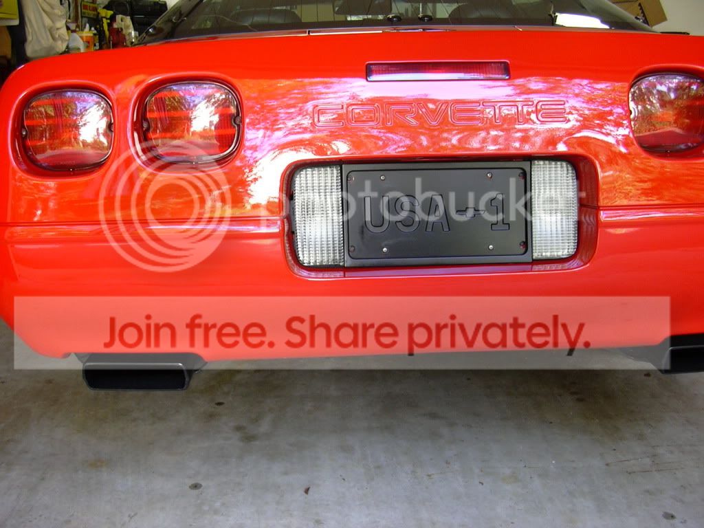 94-90 corvette, factory OEM/GM, rear license frame/filler panel ...